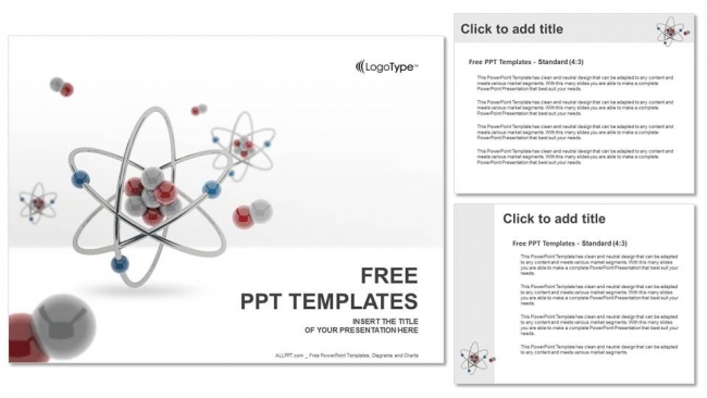 3D Atom Model PowerPoint Templates - Powerpoint and google slides ...
