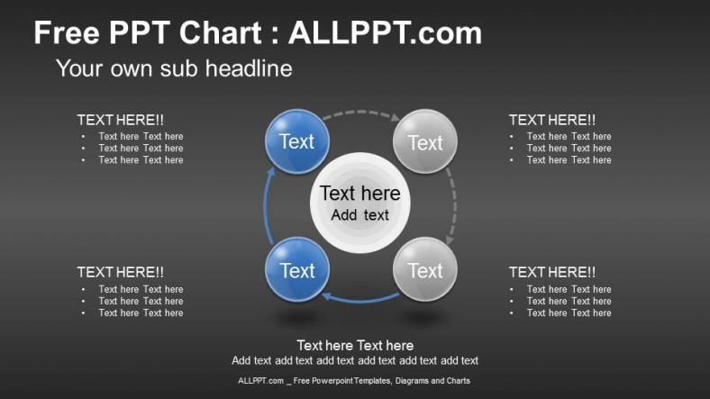 4 Circle Process PPT Diagram - Powerpoint and google slides Saveslides ...