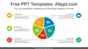5 Split Pie Chart Powerpoint Diagram Template Powerpoint And Google
