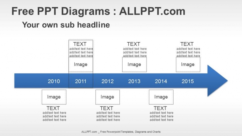 6 Years Arrow Timeline PPT Diagrams - Powerpoint and google slides ...
