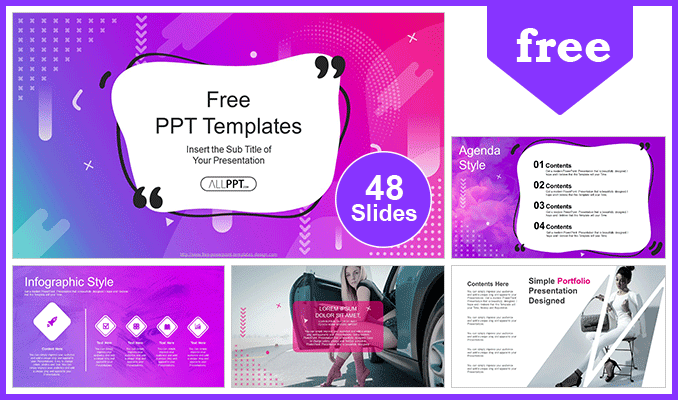 magenta Powerpoint templates and Google Slides themes -SaveSlides