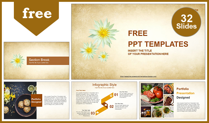 Abstract White Flowers PowerPoint Template - Powerpoint and google ...
