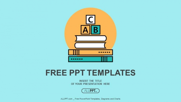 Alphabet letter ABC blocks on books PowerPoint Templates - Powerpoint ...