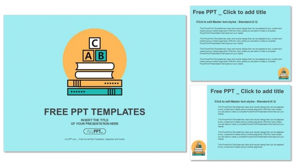 Alphabet letter ABC blocks on books PowerPoint Templates - Powerpoint ...