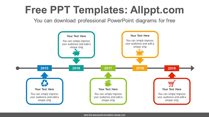 Arrow across rectangular PowerPoint Diagram Template - Powerpoint and ...