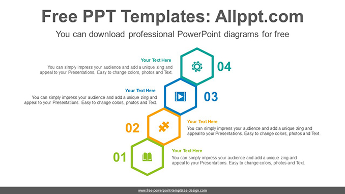 Attached hexagon PowerPoint Diagram Template - Powerpoint and google ...