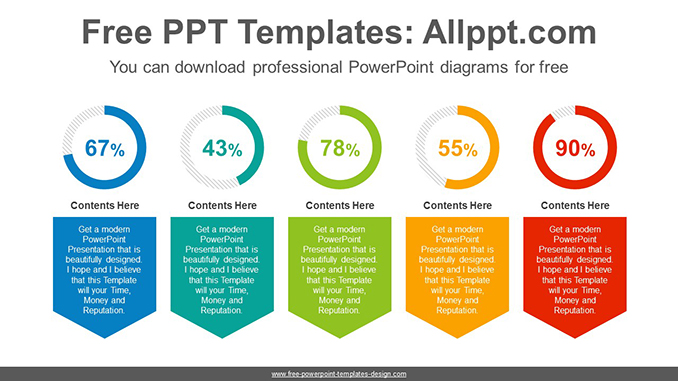 Banner donut chart PowerPoint Diagram Template - Powerpoint and google ...