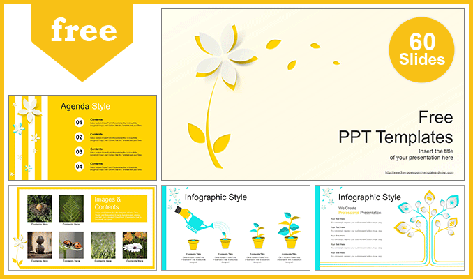 Beautiful Yellow Flower PowerPoint Templates - Powerpoint and google ...