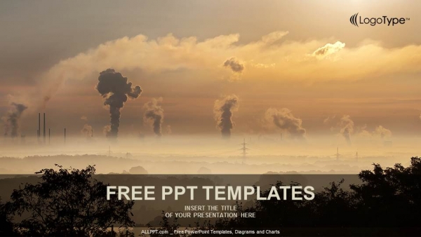 Black smoke from smoke stack PowerPoint Templates - Powerpoint and ...