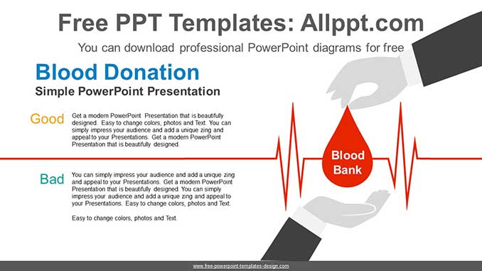 Blood Donation PowerPoint Diagram - Powerpoint and google slides ...