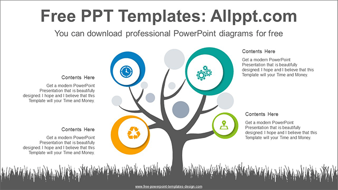 Bubbles tree PowerPoint Diagram Template - Powerpoint and google slides ...