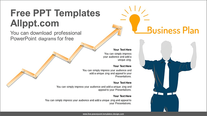 Business rising arrow PowerPoint Diagram Template - Powerpoint and ...
