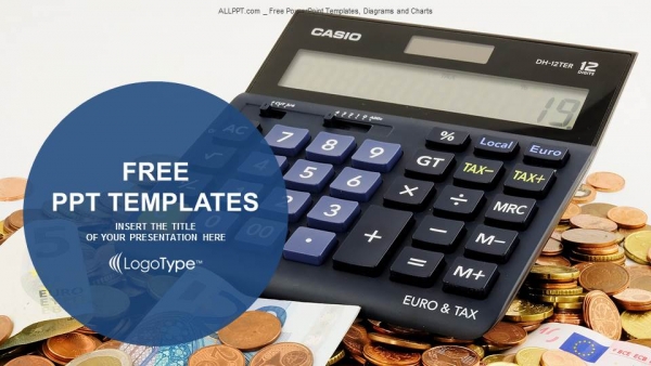 Calculator and euro banknotes PowerPoint Templates - Powerpoint and ...
