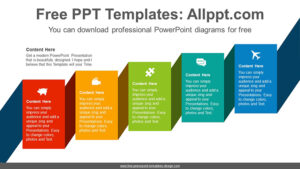 Cascading banner PowerPoint Diagram Template - Powerpoint and google ...