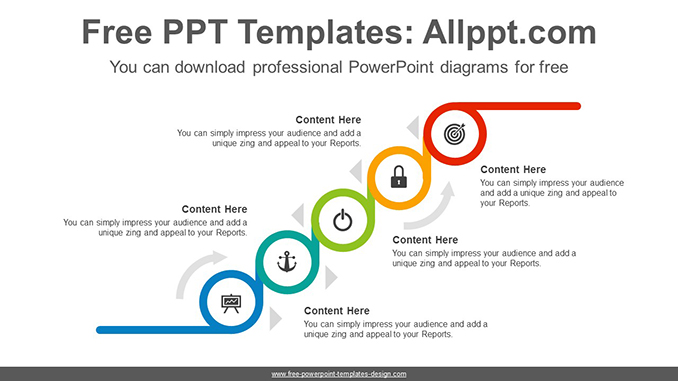 Cascading circles PowerPoint Diagram Template - Powerpoint and google ...