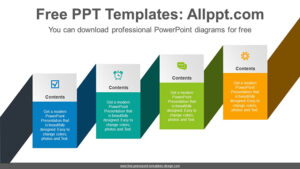 Cascading ribbon banner PowerPoint Diagram Template - Powerpoint and ...
