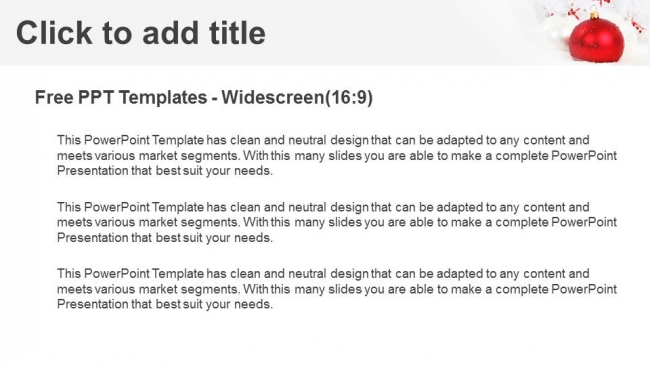 Christmas Decoration PowerPoint Templates - Powerpoint and google ...