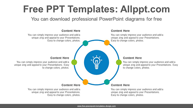Circle radial dot PowerPoint Diagram Template - Powerpoint and google ...