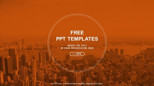 City skyscrapers aerial panorama view PowerPoint Templates - Powerpoint ...