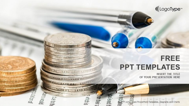 Coins with financial statement PowerPoint Templates - Powerpoint and ...