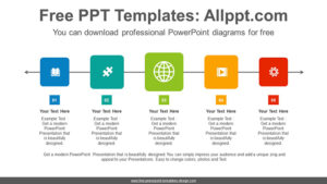 Colorful square flow PowerPoint Diagram Template - Powerpoint and ...