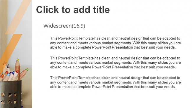 Coloured Pencils-Education PPT Templates - Powerpoint and google slides ...