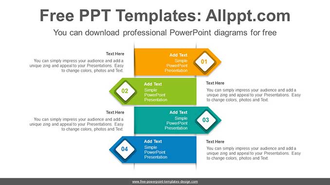 Cross Text Box PowerPoint Diagram - Powerpoint and google slides ...
