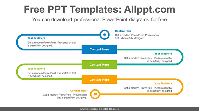 Curved line path PowerPoint Diagram Template - Powerpoint and google ...