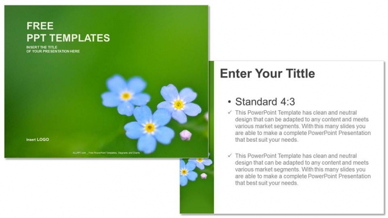 Delicate Blue-Nature PPT Templates - Powerpoint and google slides ...