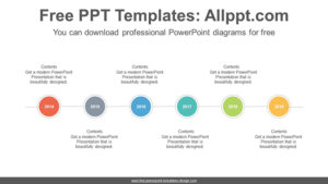 Dotted lines surround circles PowerPoint Diagram Template - Powerpoint ...