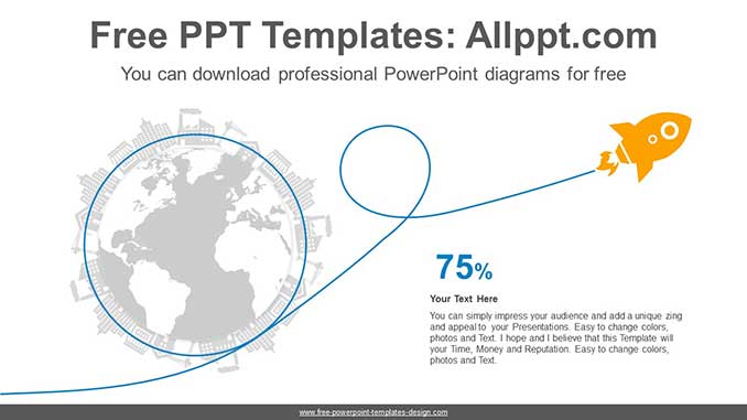Earth Flying Rocket PPT Diagram - Powerpoint and google slides ...