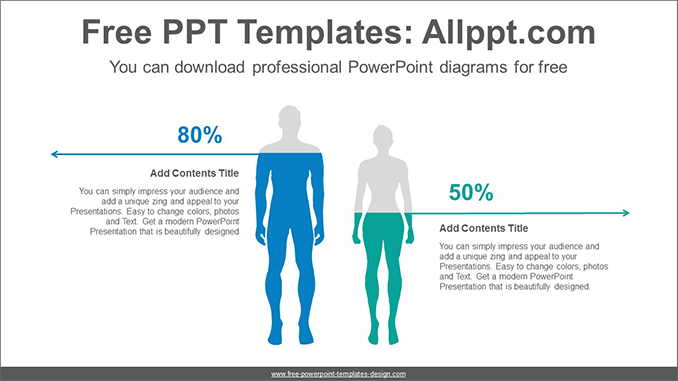 Equivalent slice chart PowerPoint Diagram Template - Powerpoint and ...