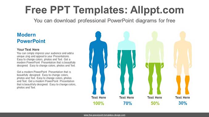 Equivalent slice chart PowerPoint Diagram - Powerpoint and google ...