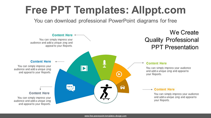 Fan shaped staircase PowerPoint Diagram - Powerpoint and google slides ...