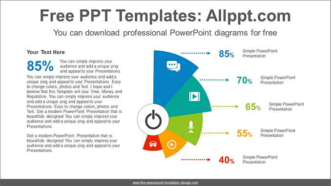 Fan shaped stairs PowerPoint Diagram Template - Powerpoint and google ...