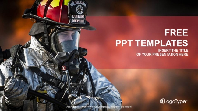 Firefighter searching for survivors-PPT Templates - Powerpoint and ...