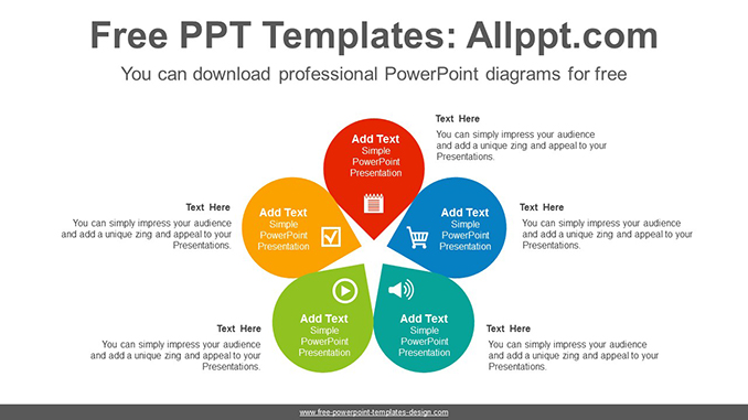 Five petals flower PowerPoint Diagram Template - Powerpoint and google ...