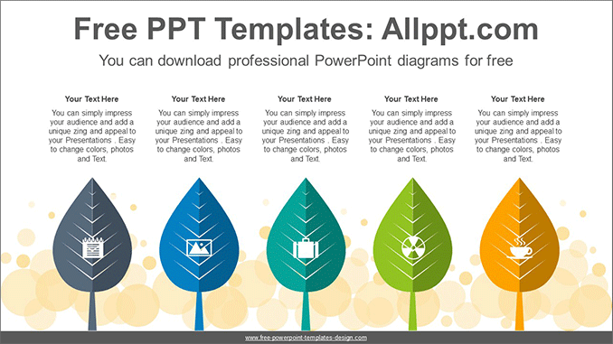 Five trees list PowerPoint Diagram Template - Powerpoint and google ...