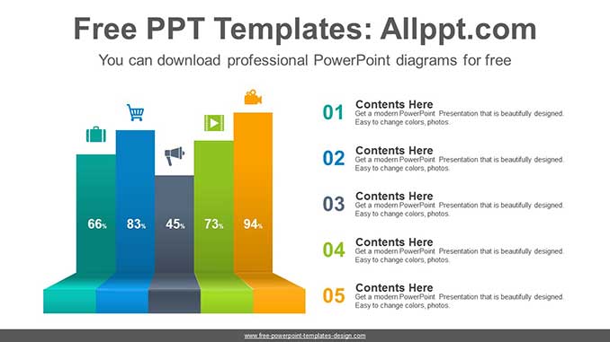 Folded Rising Ribbon PowerPoint Diagram - Powerpoint and google slides ...