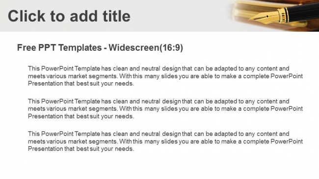 Fountain Pens-Business-PowerPoint Templates - Powerpoint and google ...