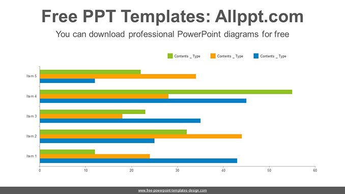 Full clustered bar chart PowerPoint Diagram Template - Powerpoint and ...
