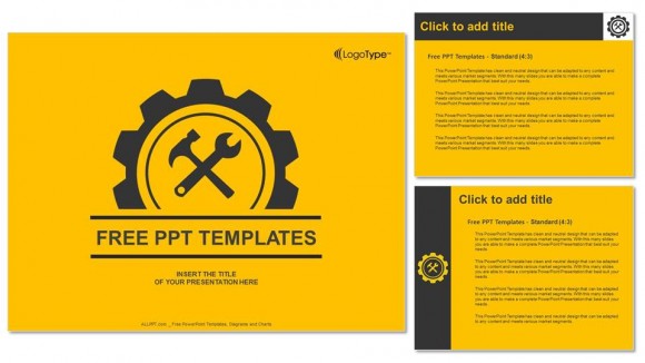 Gear Icon Graphic PowerPoint Templates - Powerpoint and google slides ...