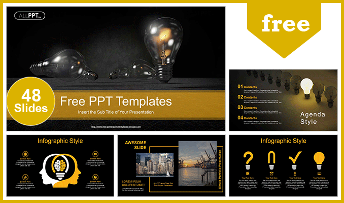 Glowing Light Bulb PowerPoint Templates - Powerpoint and google slides ...
