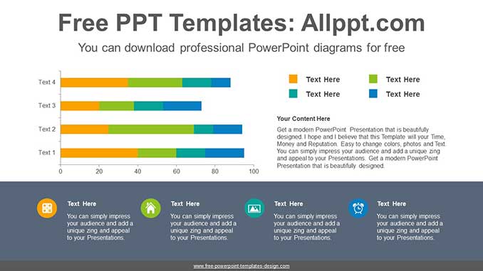 Horizontal Stacked Bar Chart PPT Diagram - Powerpoint and google slides ...