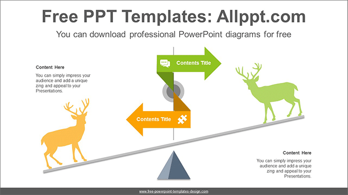 Horizontal balance PowerPoint Diagram Template - Powerpoint and google ...