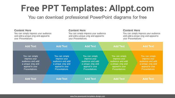 Horizontal chevron banner PowerPoint Diagram Template - Powerpoint and ...