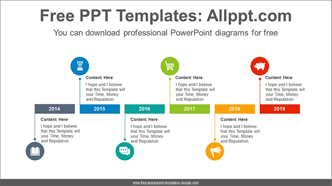 Horizontal sort rectangle PowerPoint diagram template - Powerpoint and ...