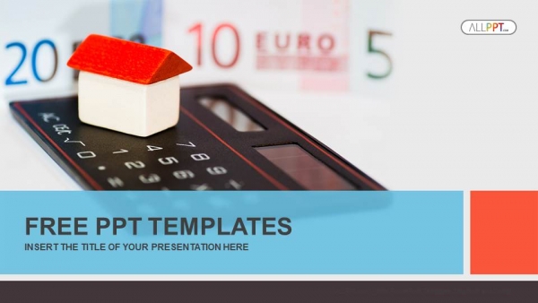 House on calculator and money PowerPoint Templates - Powerpoint and ...