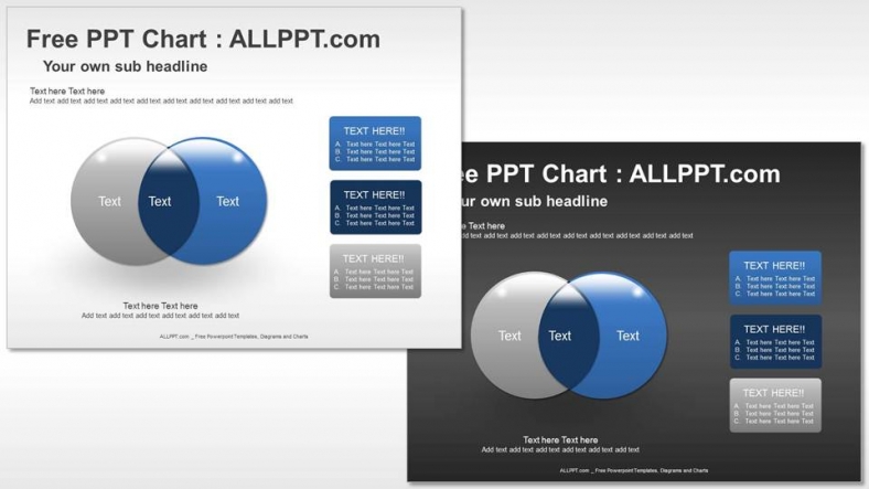 Intersection Of Circles Relationship PPT Diagrams - Powerpoint and ...