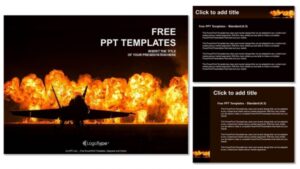 Jet fighter with fire PowerPoint Templates - Powerpoint and google ...